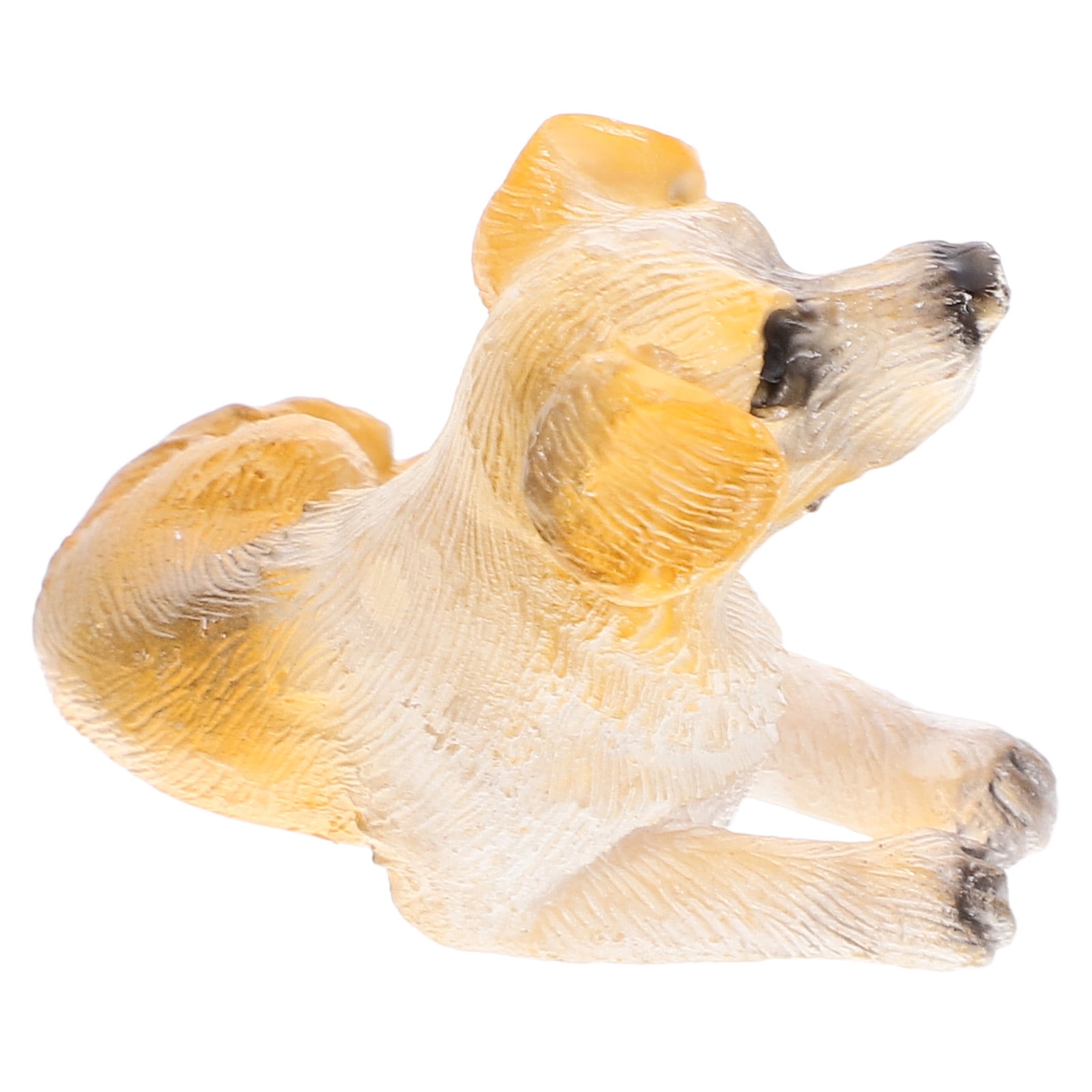 LABSERRON Miniature Dog Figure 1Pack Plastic and Resin Mini Dog Statue ...