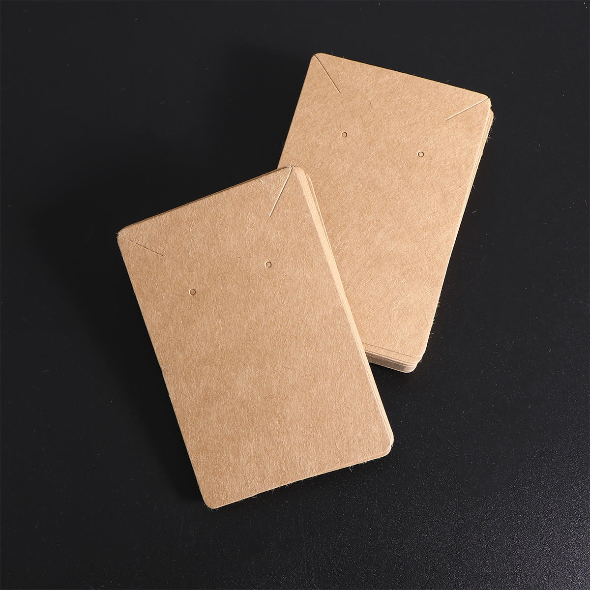 LABSERRON Necklace Holder Cards 150 Sets Light Brown Rectangular Paper ...