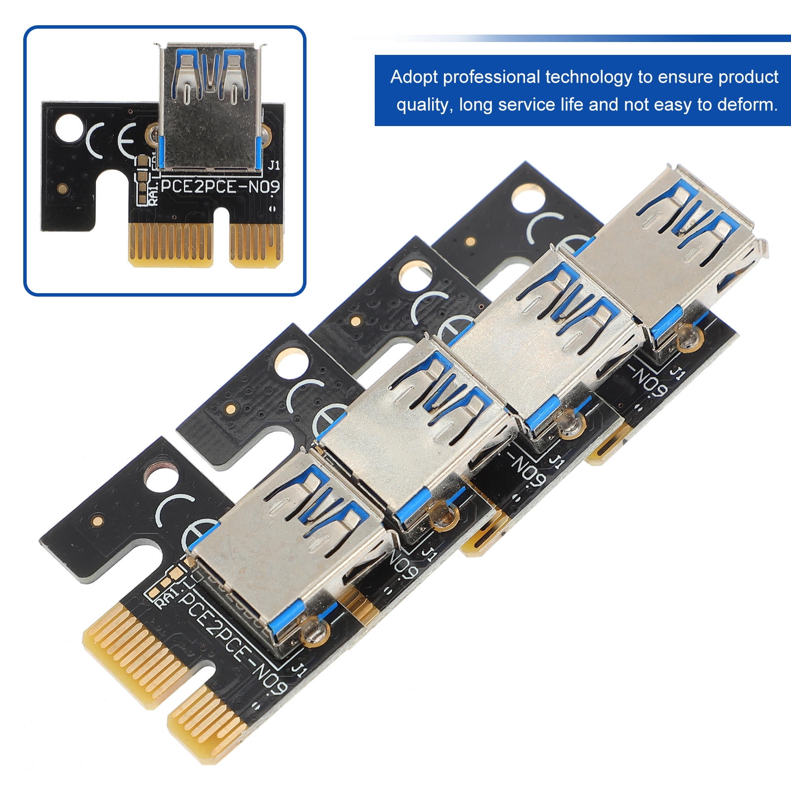 LABSERRON Pcie Riser Card 4Set for Data Transfer and Signal ...