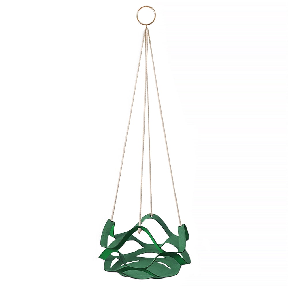 LABSERRON Pu Leather Hanging Planter Basket With Rope Loop Planter ...