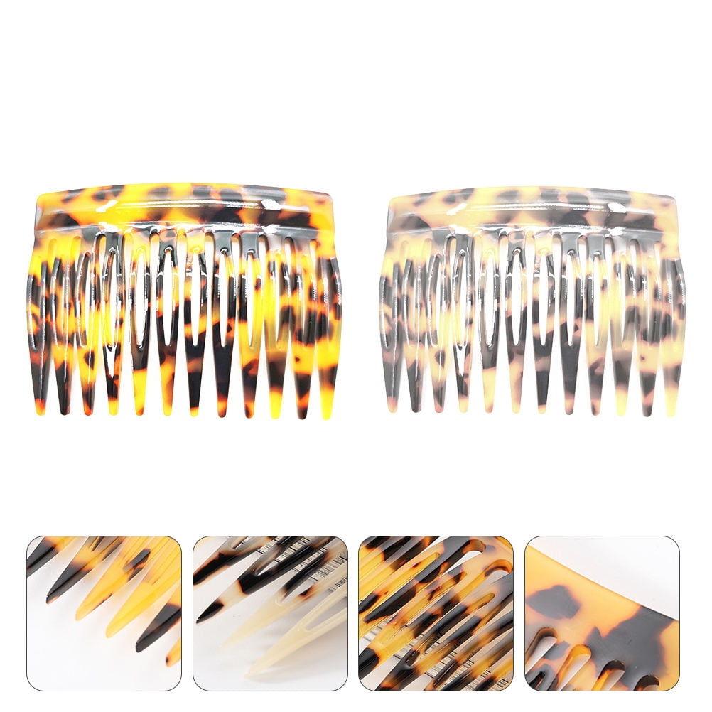LABSERRON Retro French Hair Combs with Leopard Prints for Decoration ...