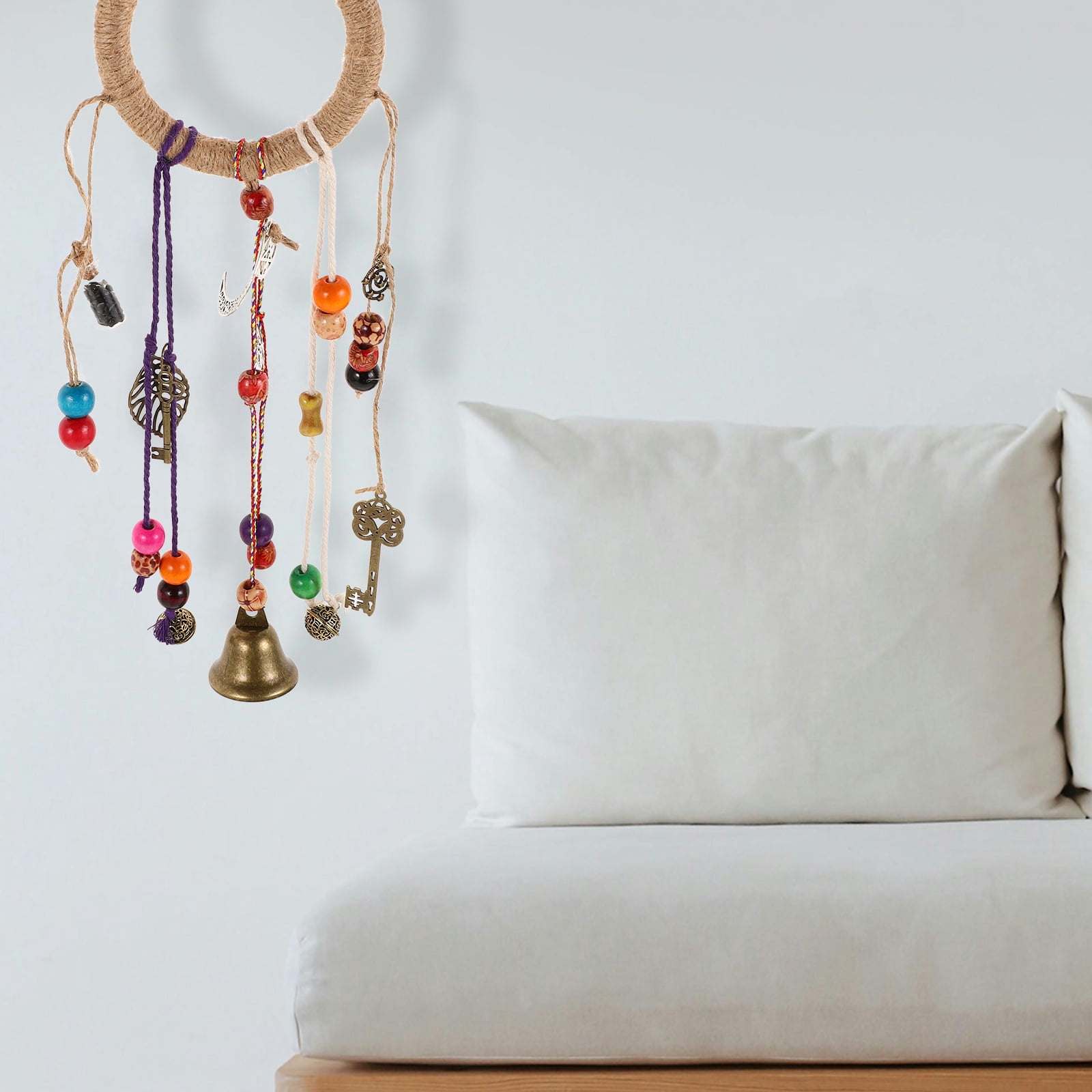 LABSERRON Rustic Hanging Bells Bohemian Style Bell Pendant Multi Color ...