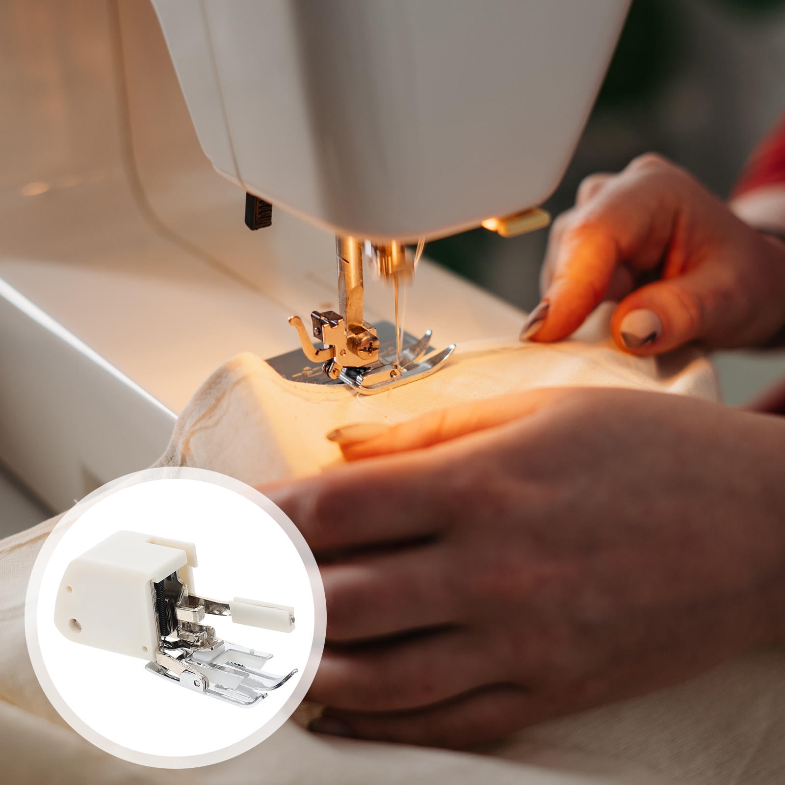 LABSERRON Sewing Machine Presser Foot 1Set White Square Synchronization ...