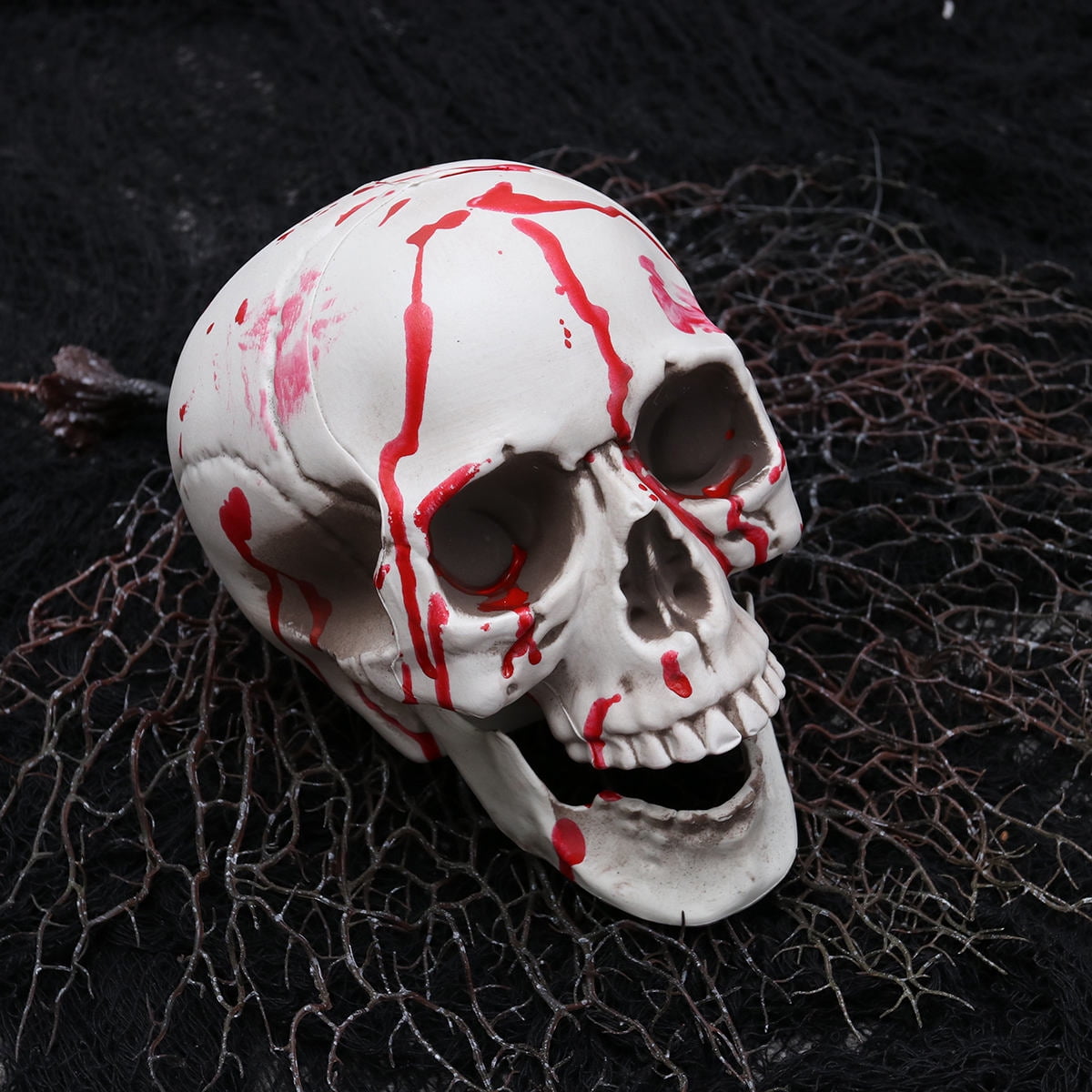 LABSERRON Skull Head Ornament 1Pack Resin Material For Spooky Home ...