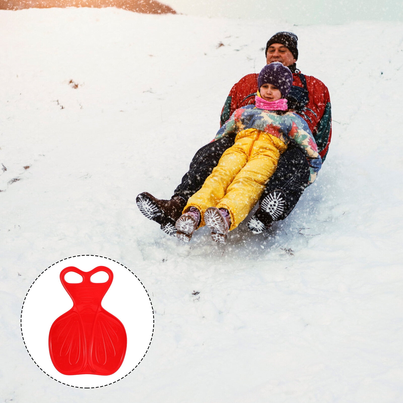 LABSERRON Snow Slider Snow Sled Board For Toddlers Pe Material Red ...
