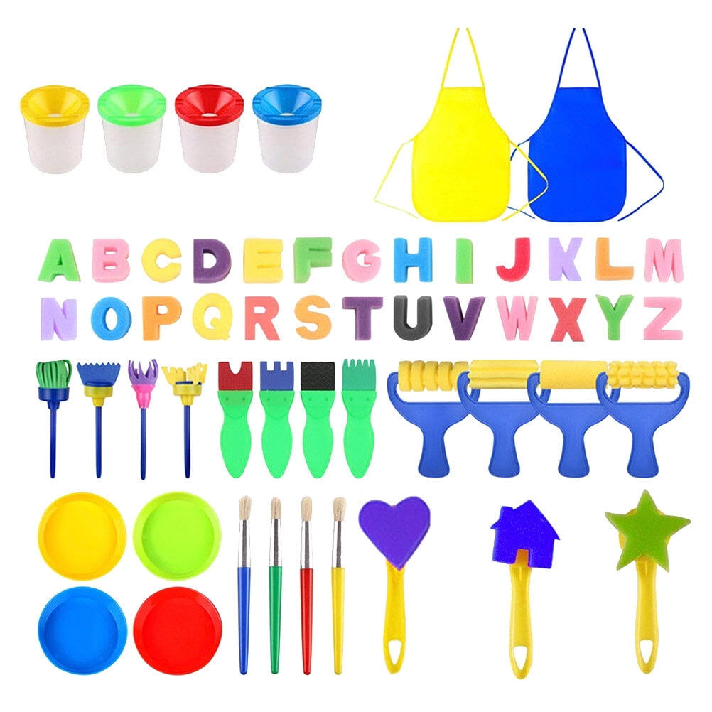 LABSERRON Sponges For Painting 55Pcs Art Painting Tool Assorted Color ...