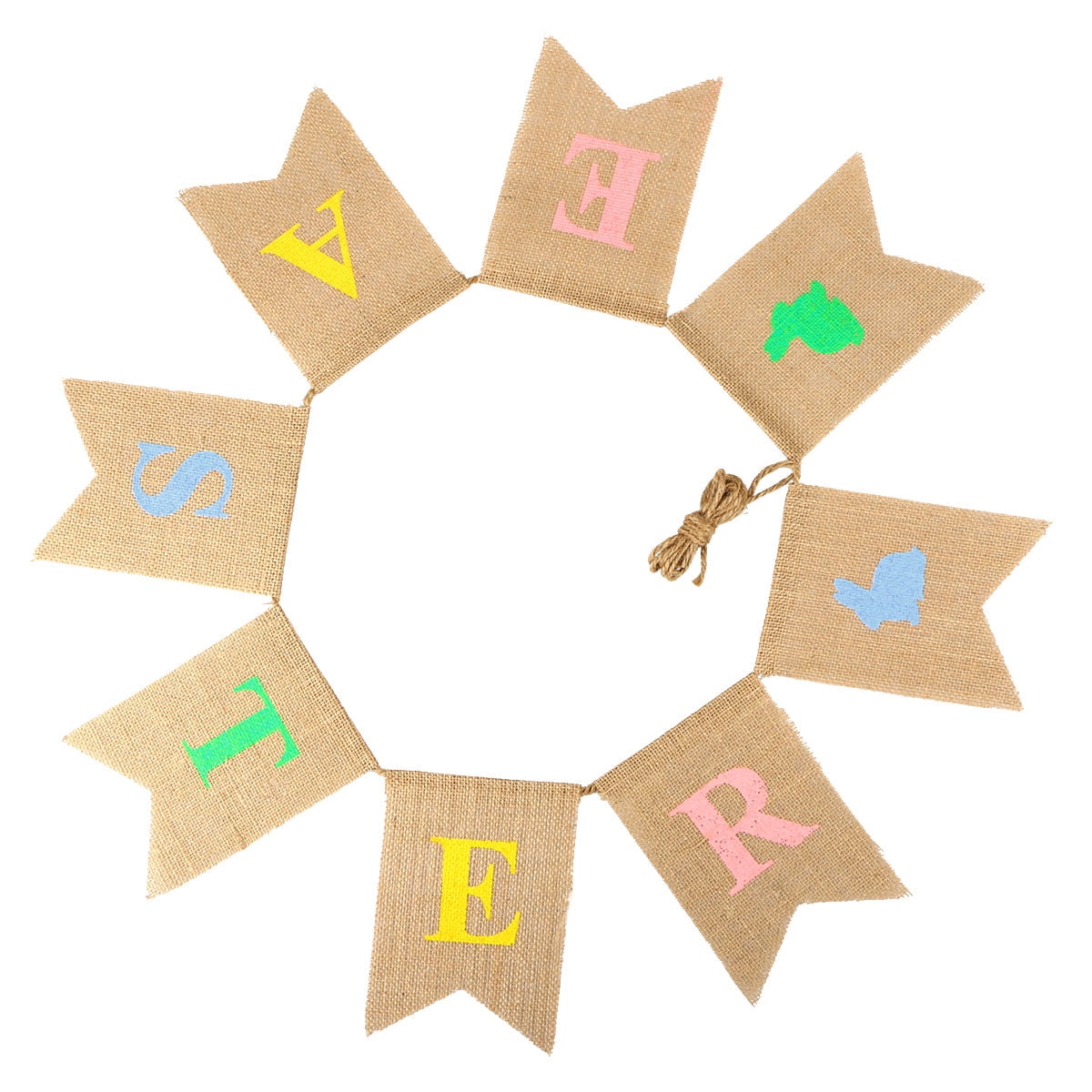 LABSERRON Spring Party Decorations Banner With Triangle Flags And Jute ...