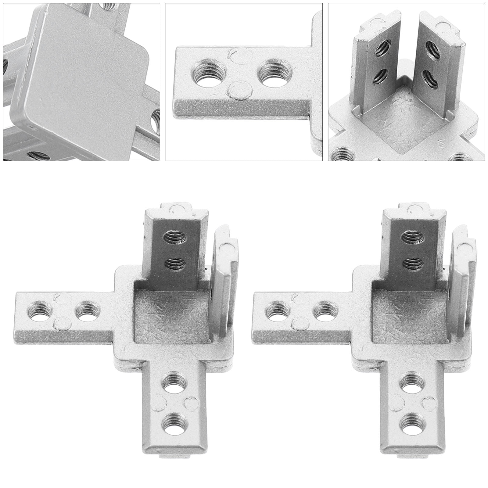 LABSERRON T Slot Profile Connector 3 Way End Zinc Alloy Silver 4 Sets ...