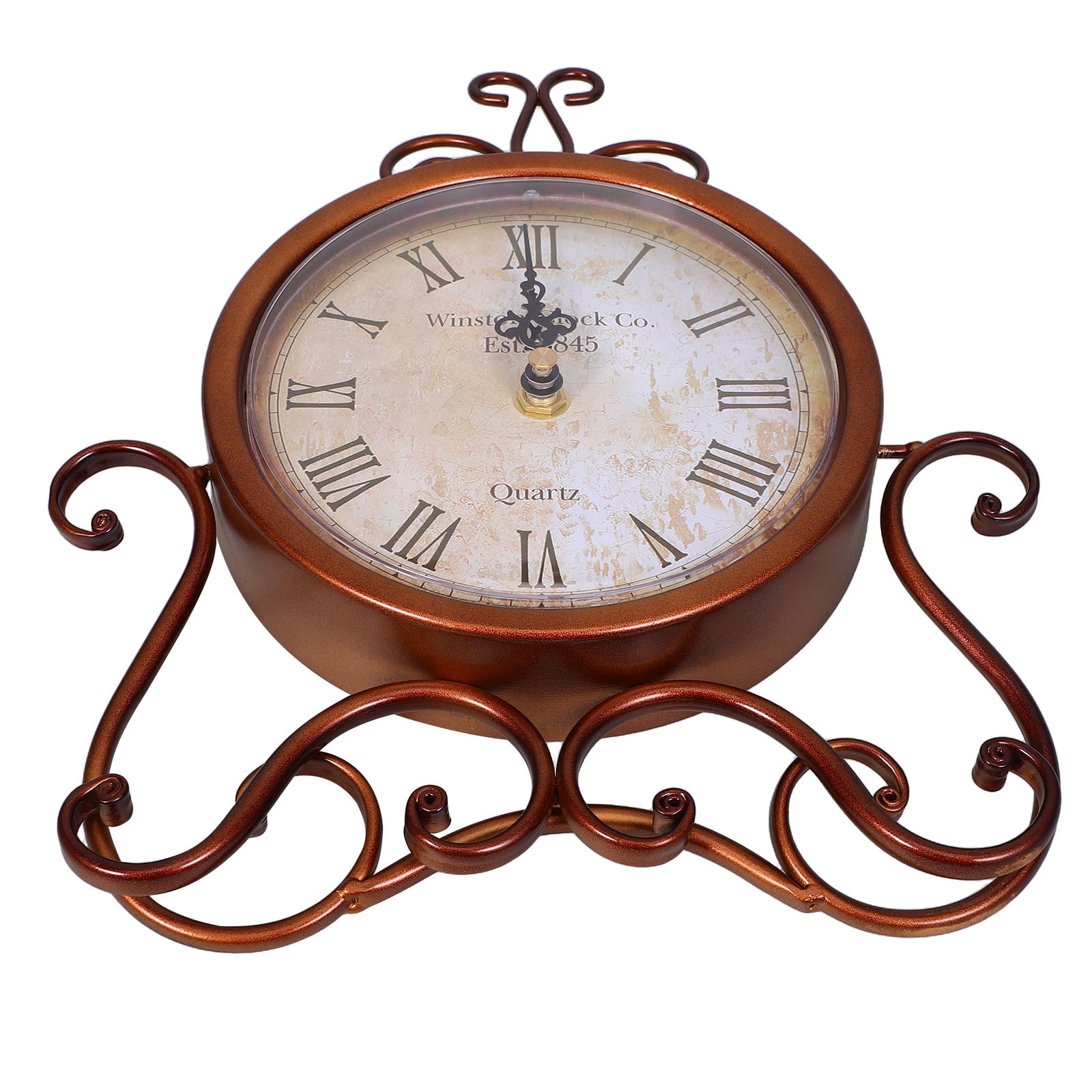 LABSERRON Table Clock 11x11x1.6in Iron Craft for Living Room Decor ...