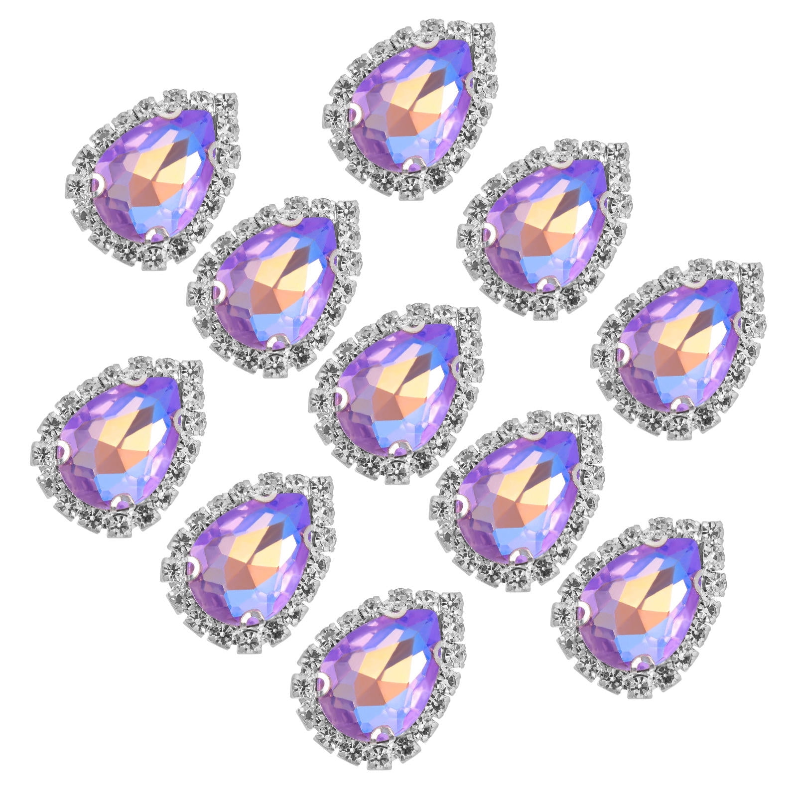 LABSERRON Violet Glass Rhinestones with Claws for Decoration 20 Pieces ...