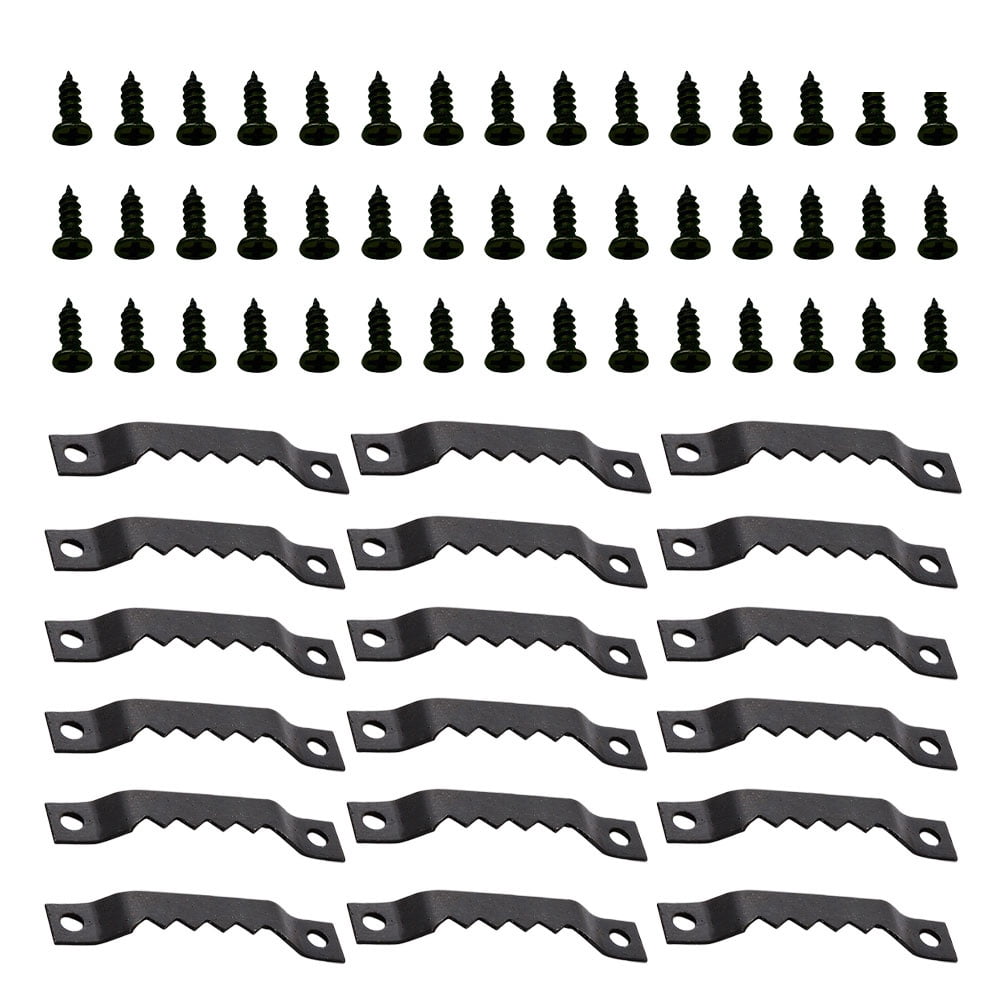 LABSERRON Wall Frame Hanger 150Pcs Metal Serrated Hooks for Photo ...