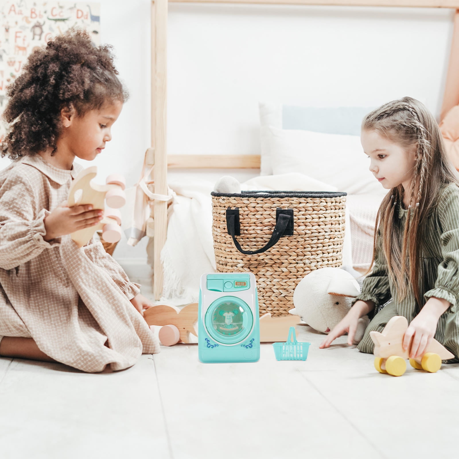 LABSERRON Washing Machine Toy For Children Pretend Toy Simulation House ...
