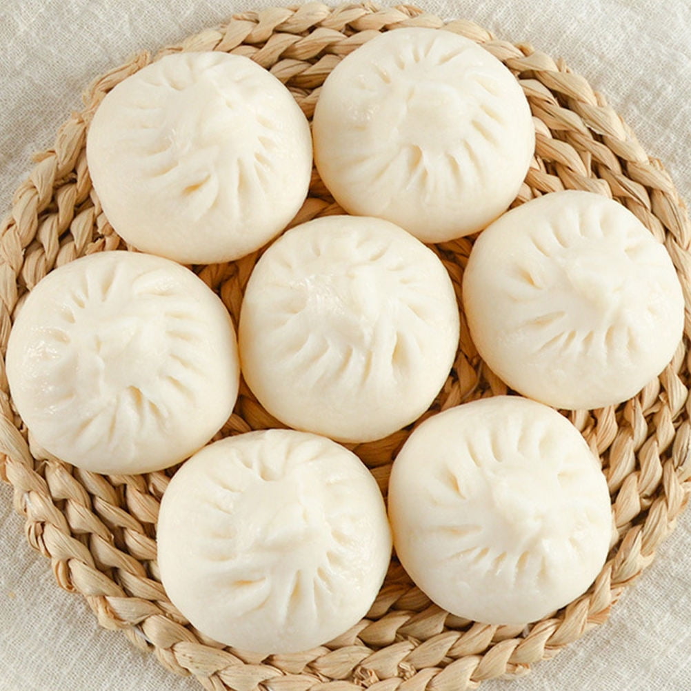 LABSERRON White Fake Steamed Bun Toy Simulation Food Prop for ...