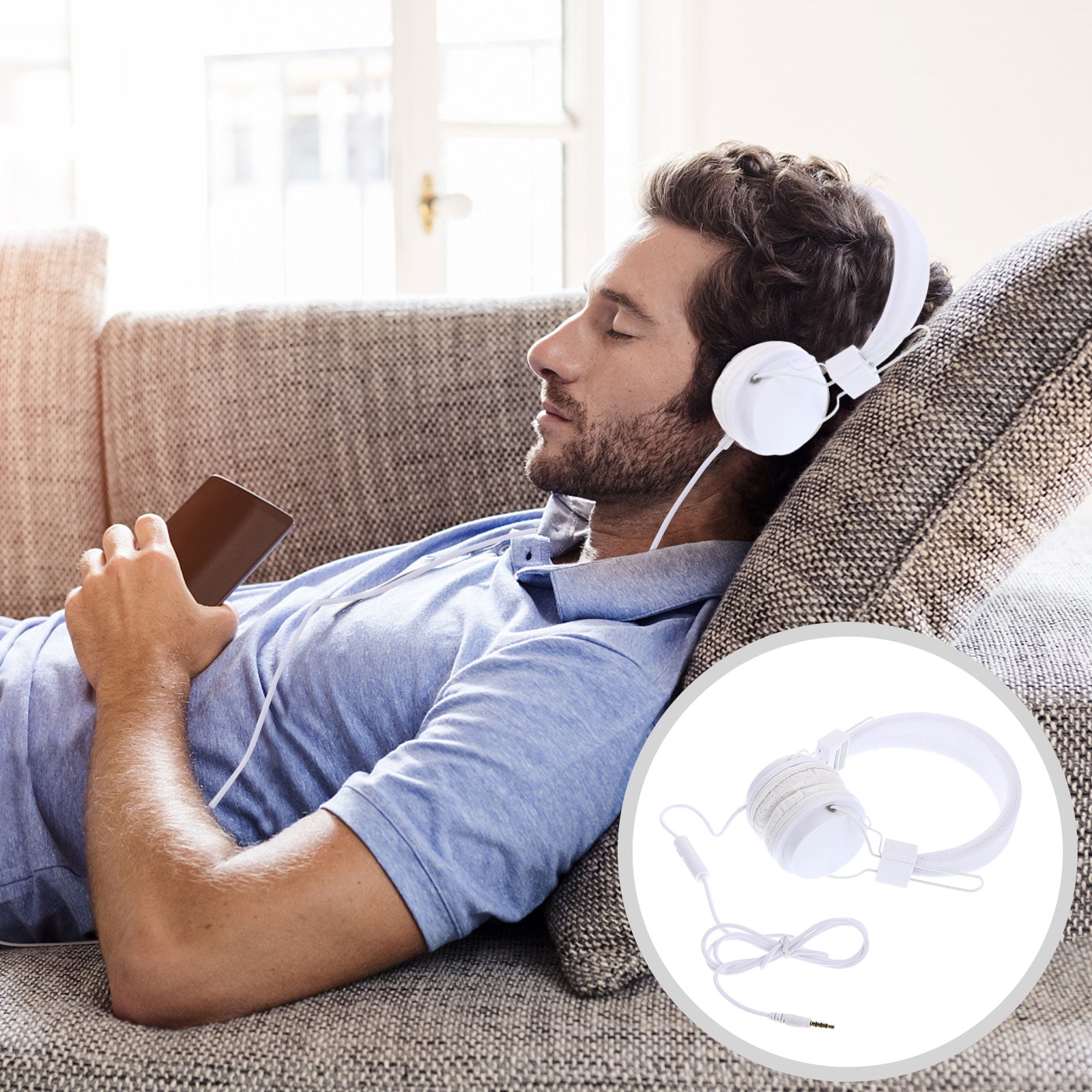 LABSERRON Gaming Headset for Gamers with Over-Ear Design 1Set in White ...