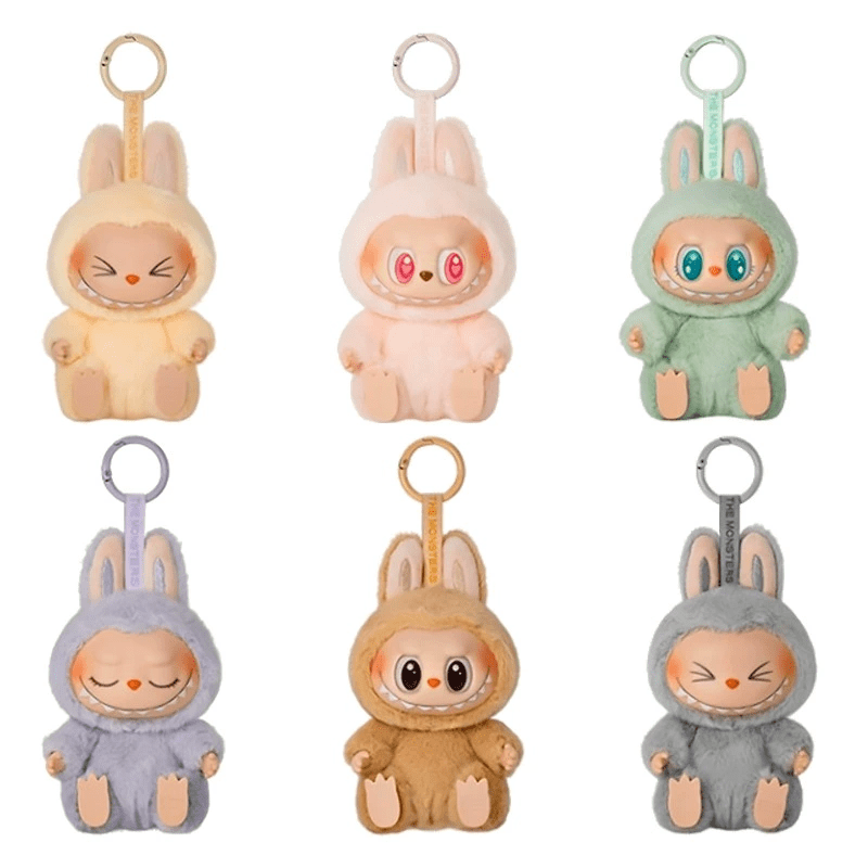 LABU DOLL BLIND BOX KEYCHAIN,Plush Doll Keychain Pendant,Monsters Have ...