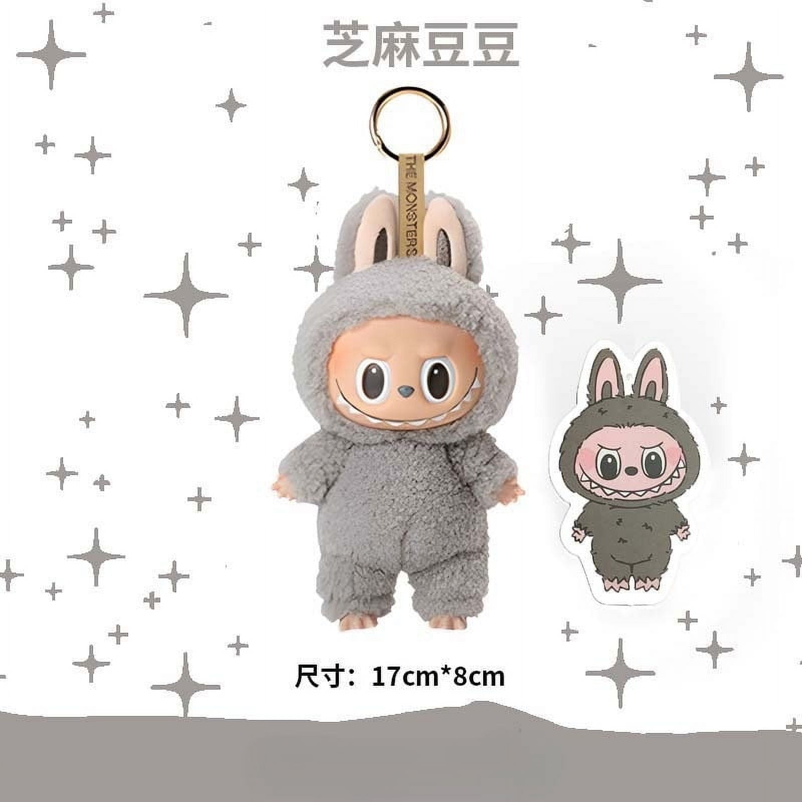 LABU-BU Plush Keychain,Exciting Macaron Plush Doll Keychain 6.6 Inch ...