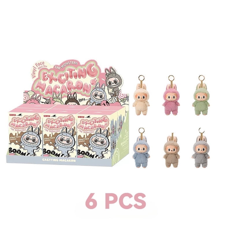 LABU Plush Keychain,Exciting Macaron Plush Doll Keychain 6.6 Inch Cute ...