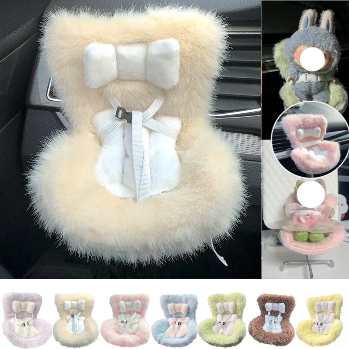 LABUBU Plush Doll Labubu Special Car Seat Decoration - Doll Sofa Seat ...