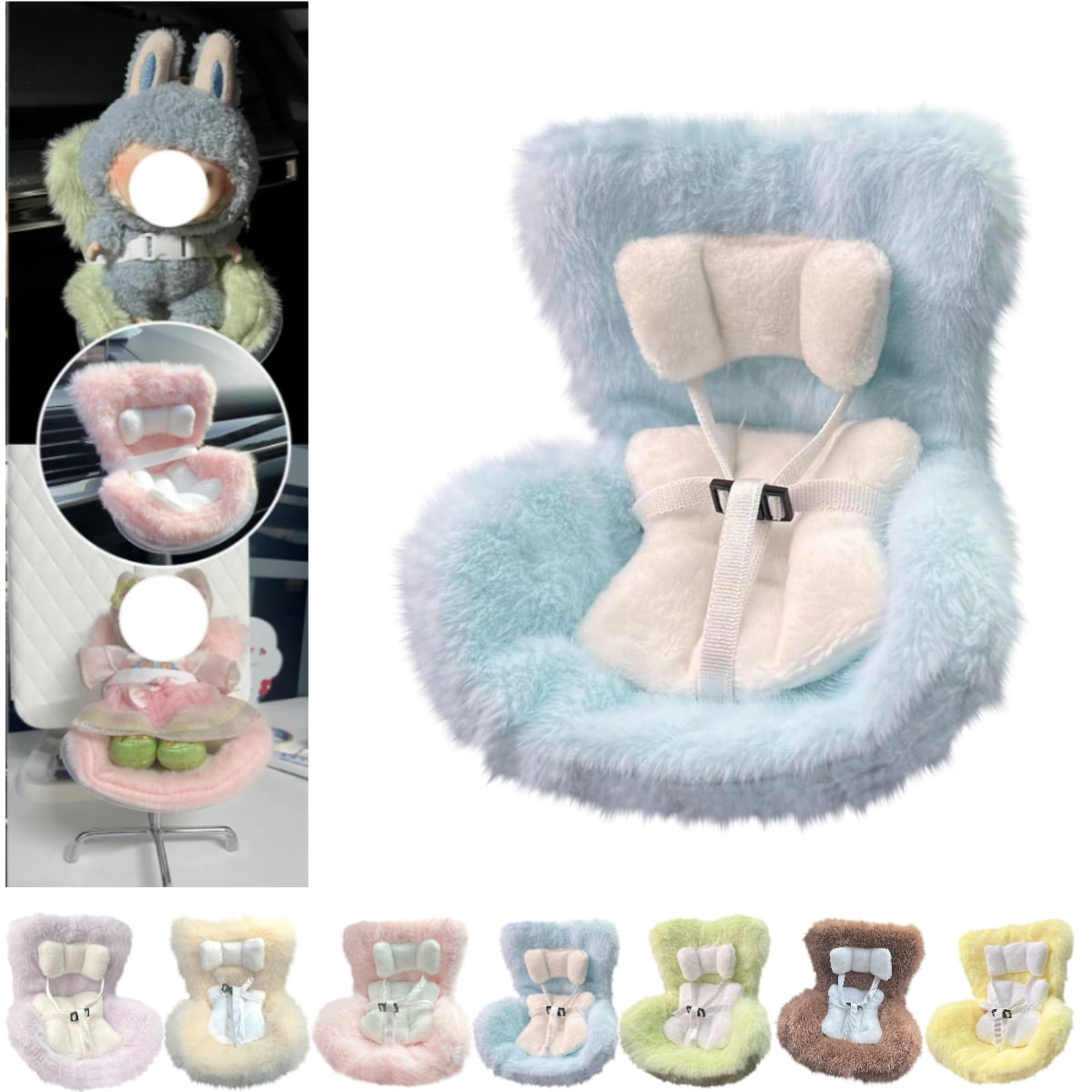 LABUBU Plush Doll Labubu Special Car Seat Decoration - Doll Sofa Seat ...