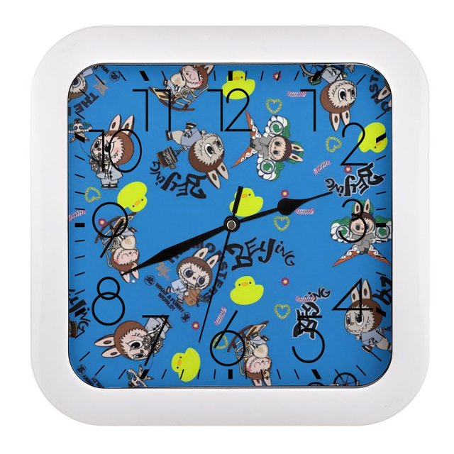 LABUBU Square wall clock battery operated decorative - Walmart.com