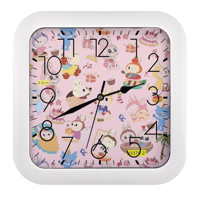 LABUBU Square wall clock battery operated decorative - Walmart.com