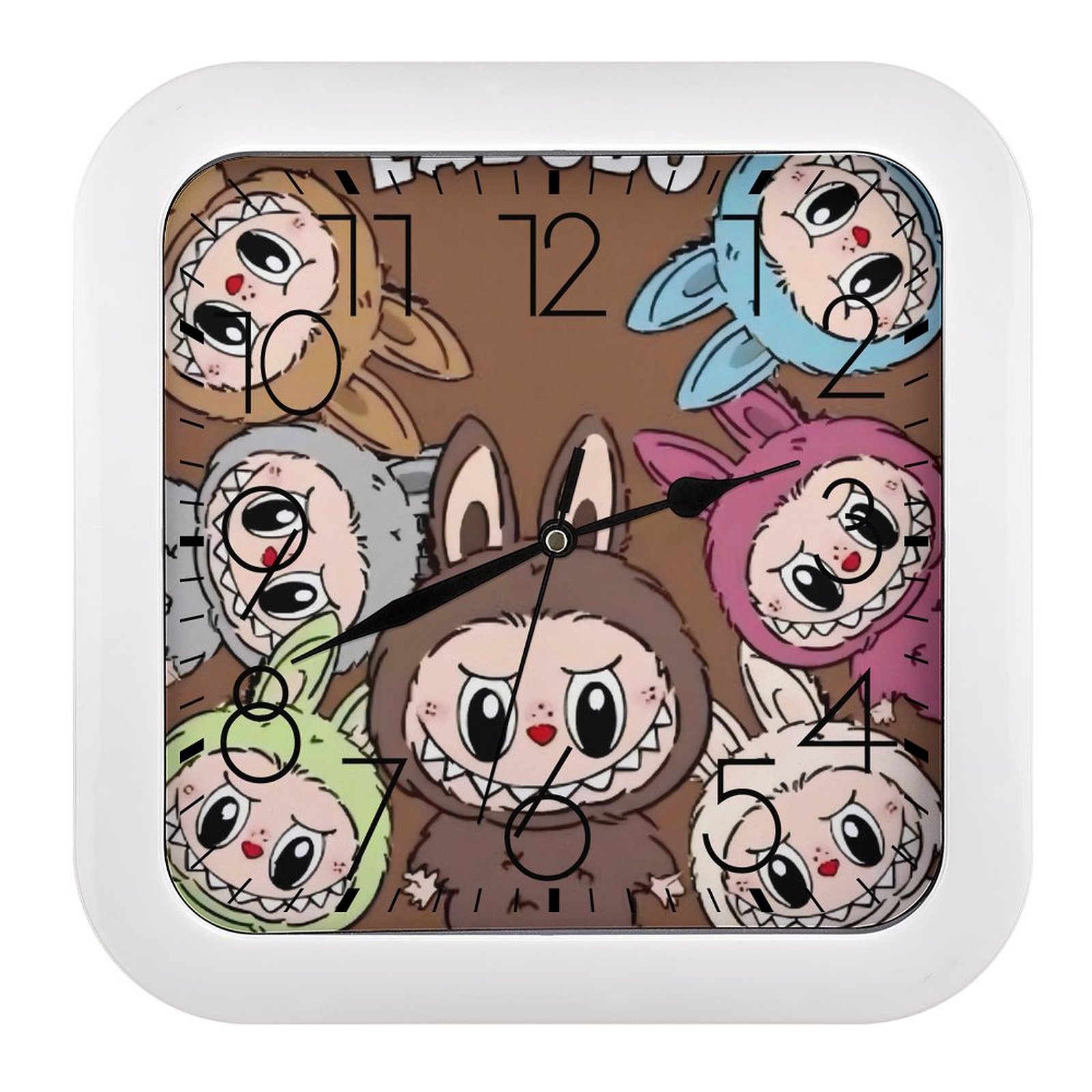 LABUBU Square wall clock battery operated decorative - Walmart.com