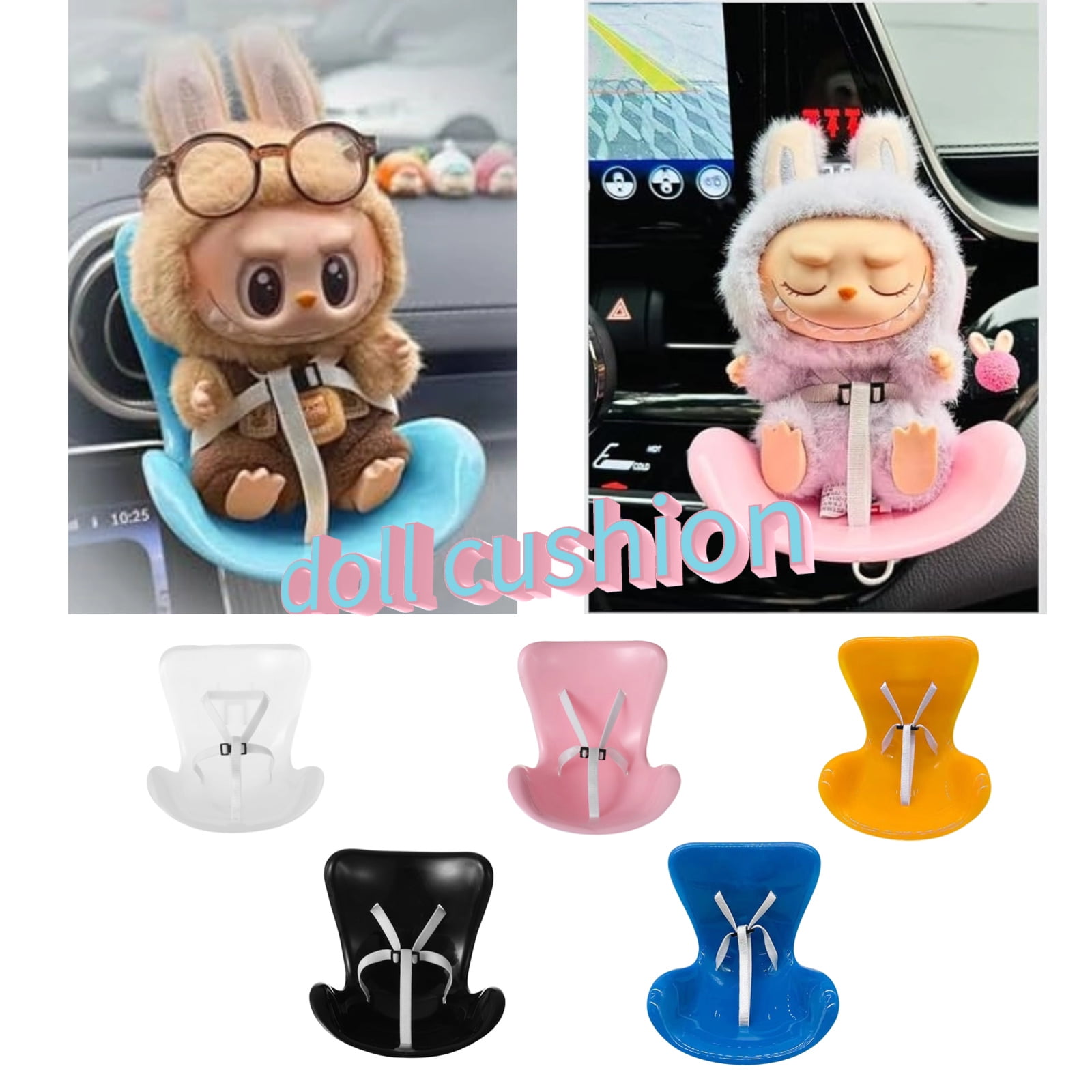 LABUBU plush doll special car seat decoration - doll sofa seat pop-up ...