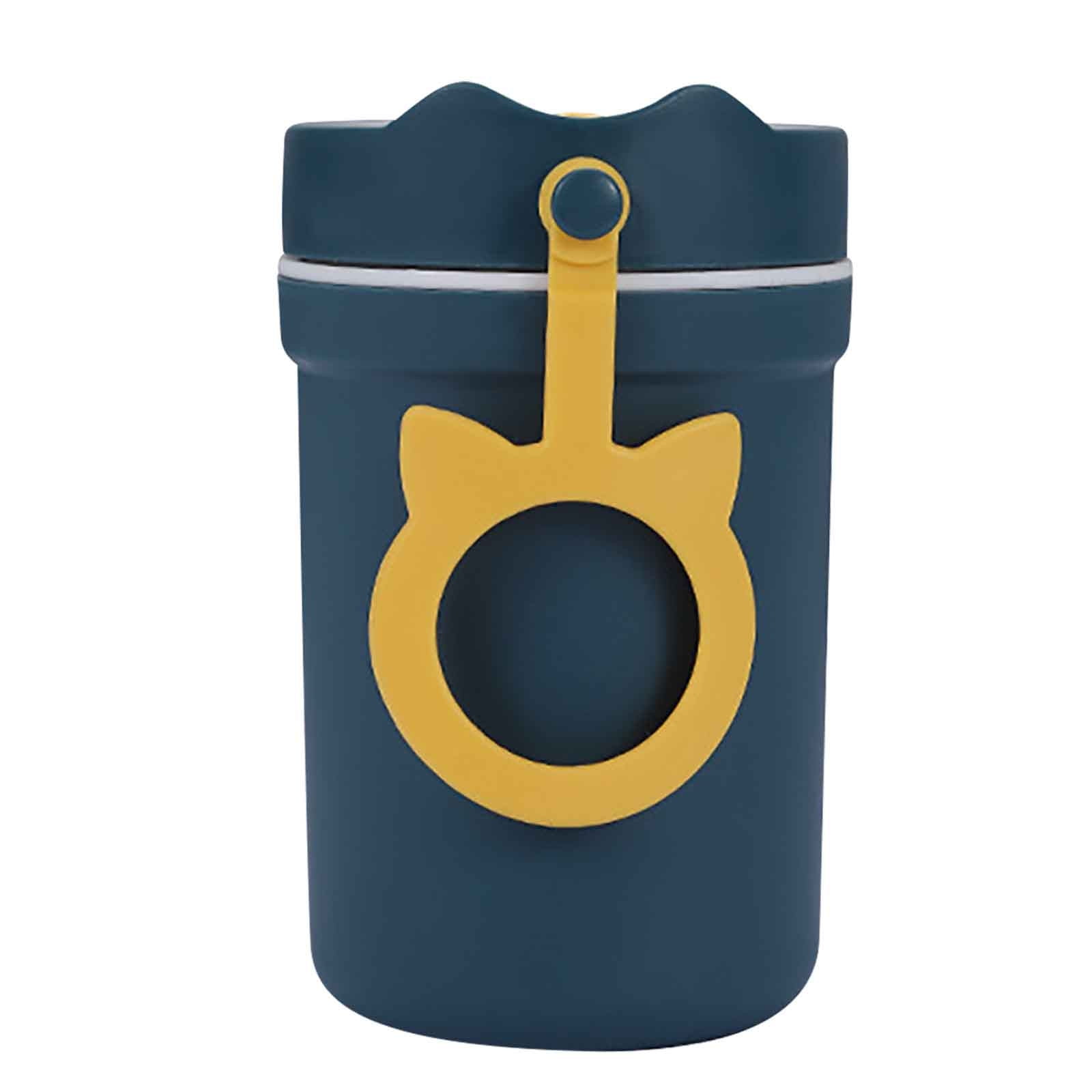 LACKUST 10oz Plastic Coffee Tumbler,Traveling Cup With Spoon Breakfast ...
