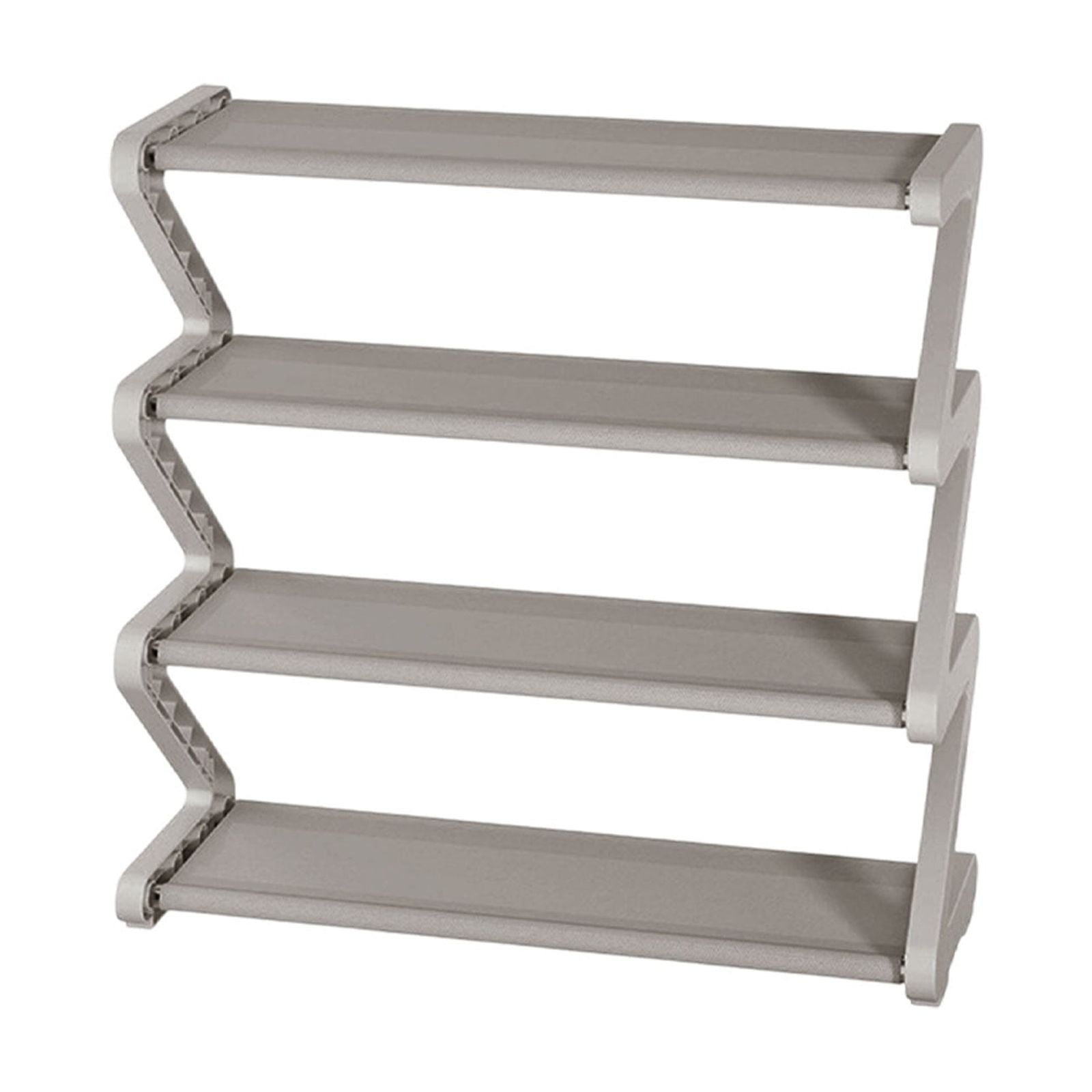 LACKUST 4 Tier Z Shaped Shoe Rack - Metal Space Saving Shoe Storage for Dorm Room & Bedroom ...