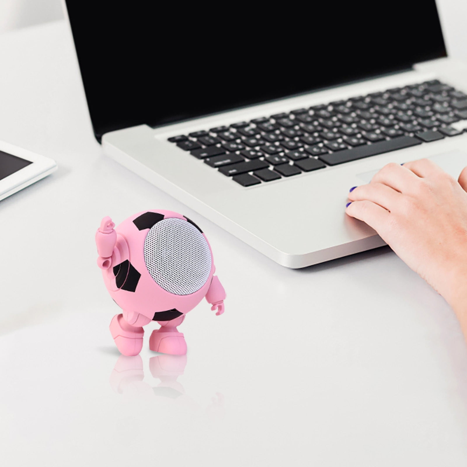LACKUST Bluetooth Robot Speaker Cute Portable Small Steel Bluetooth ...