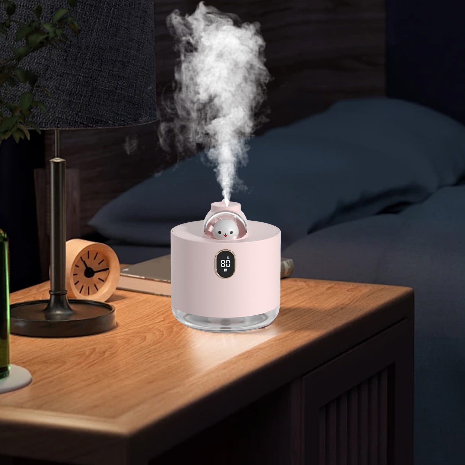 LACKUST Humidifiers for Bedroom,Cute USB Humidifier, Mini Wireless ...