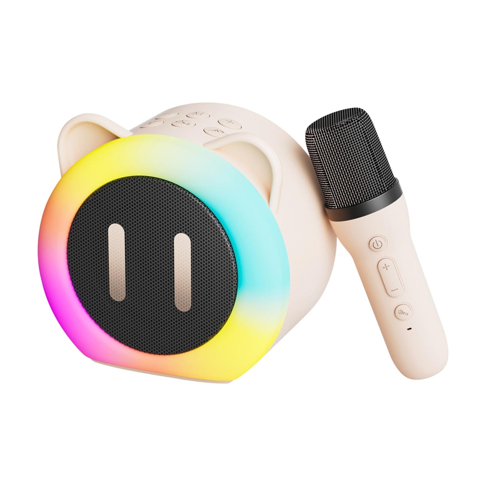 LACKUST Ki-ds Bluetooth Speaker with Wireless Microphone, Cute Piglet ...