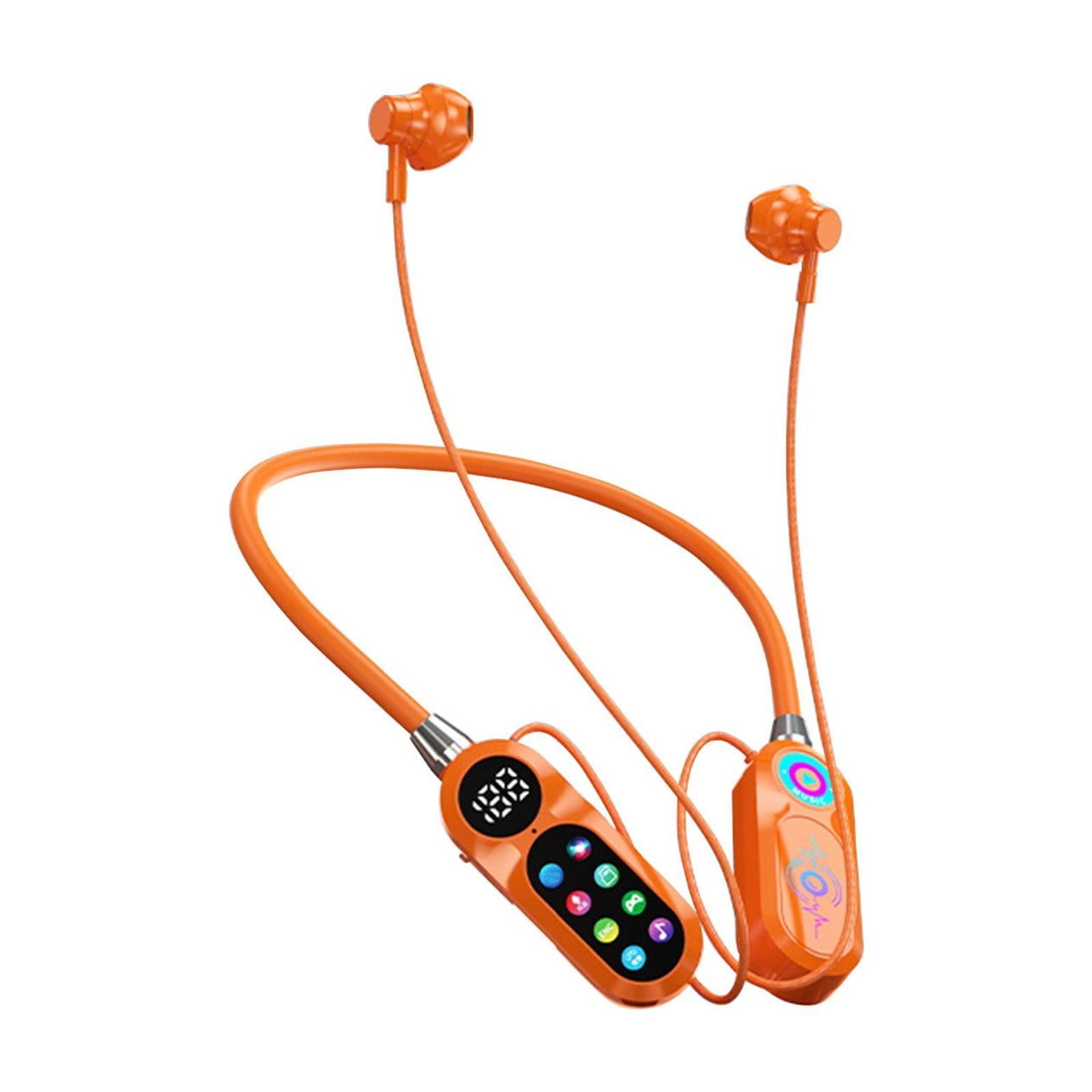 LACKUST Neckband Bluetooth Headphones, Bluetooth 5.3 with LED Color ...