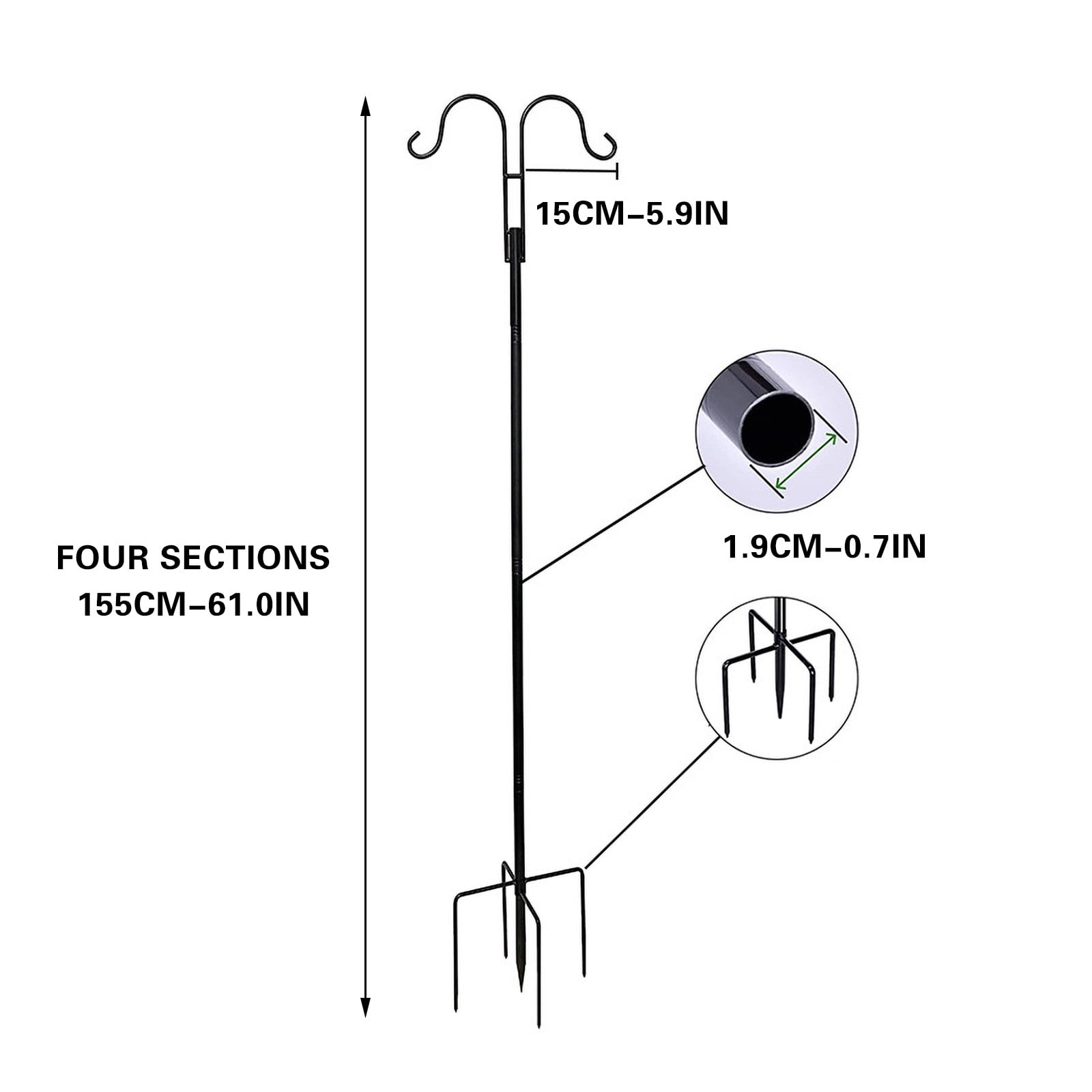 LACKUST Shepherds Hooks for Outdoor on Sale,Sheep Hook Ground Insert ...