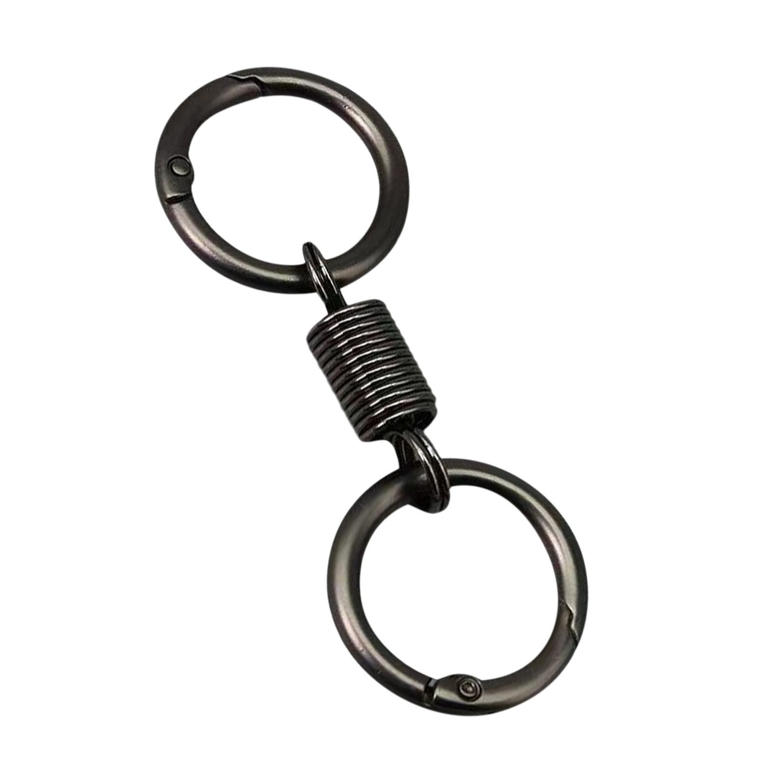 LACKUST Spring Double Ring Keychain,Clearance Keychains Rings for Keys ...