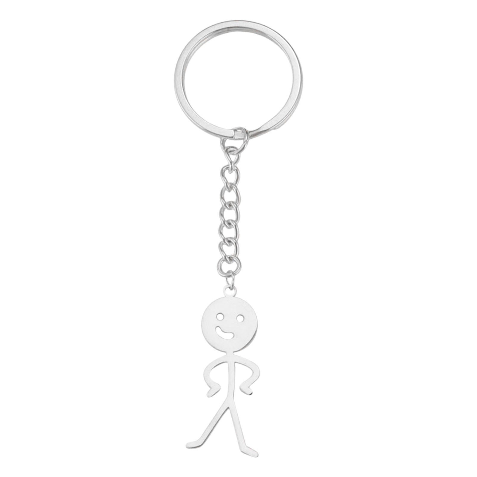 LACKUST Stainless Steel Middle Finger Earring Pendant Keychain ...