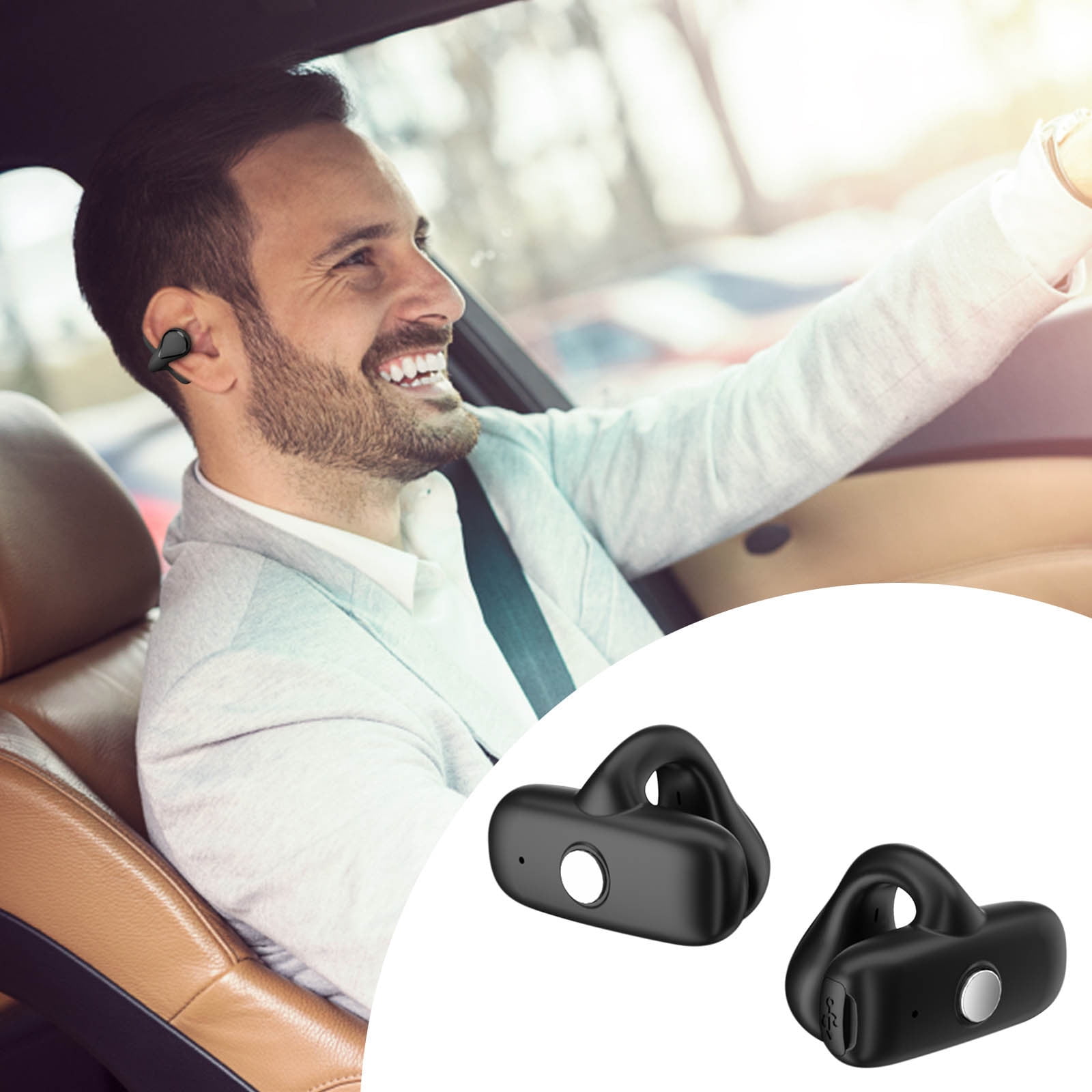 LACKUST Wireless Ear-Clip Gas Conduction Headphones,Clearance Noise ...