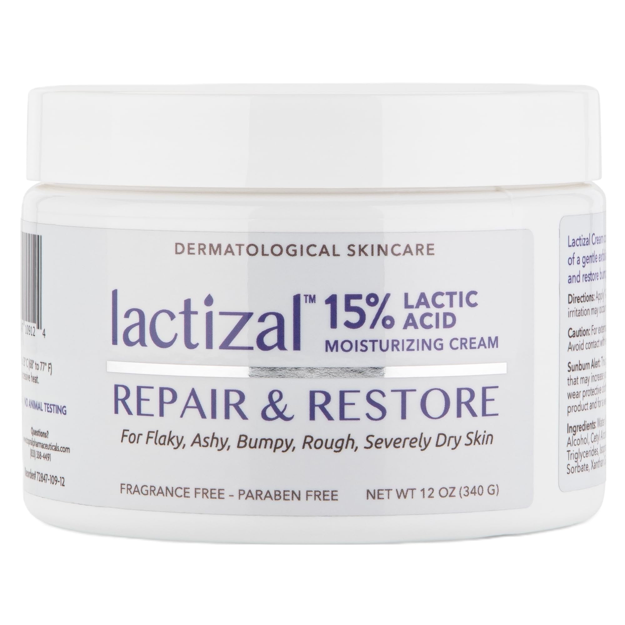 LACTIZAL Repair & Restore SBF3 Cream With 15% Lactic Acid - 12 oz Tub ...