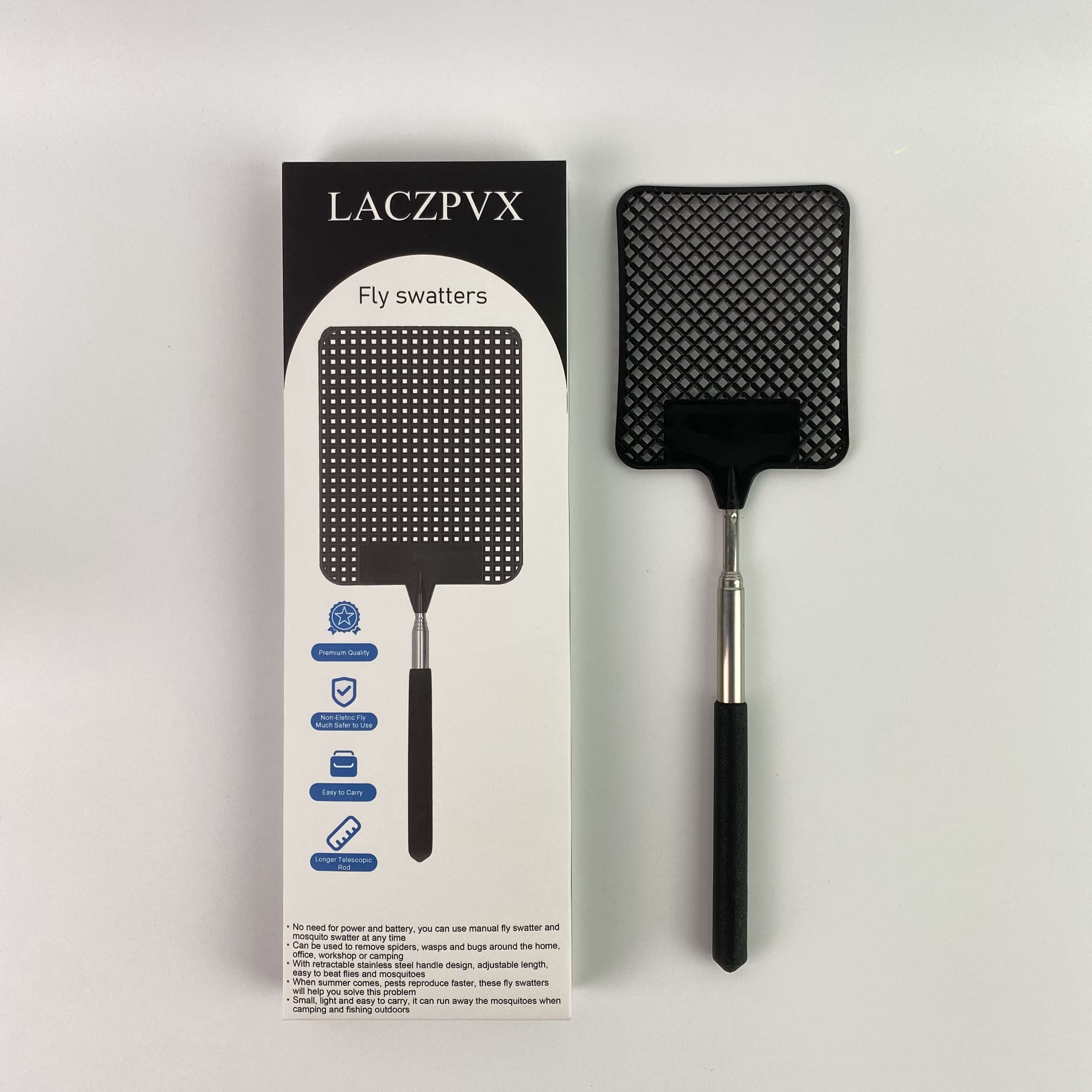 LACZPVX Fly swatters,Telescopic Fly Swatter, Retractable Extendable ...