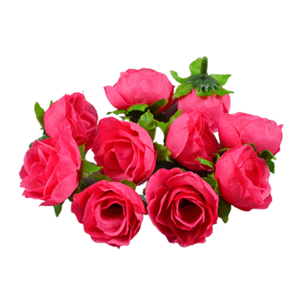 LADAEN 10pcs Imitation Decorative Rose Fake Silk Cloth Rose Flowers for ...