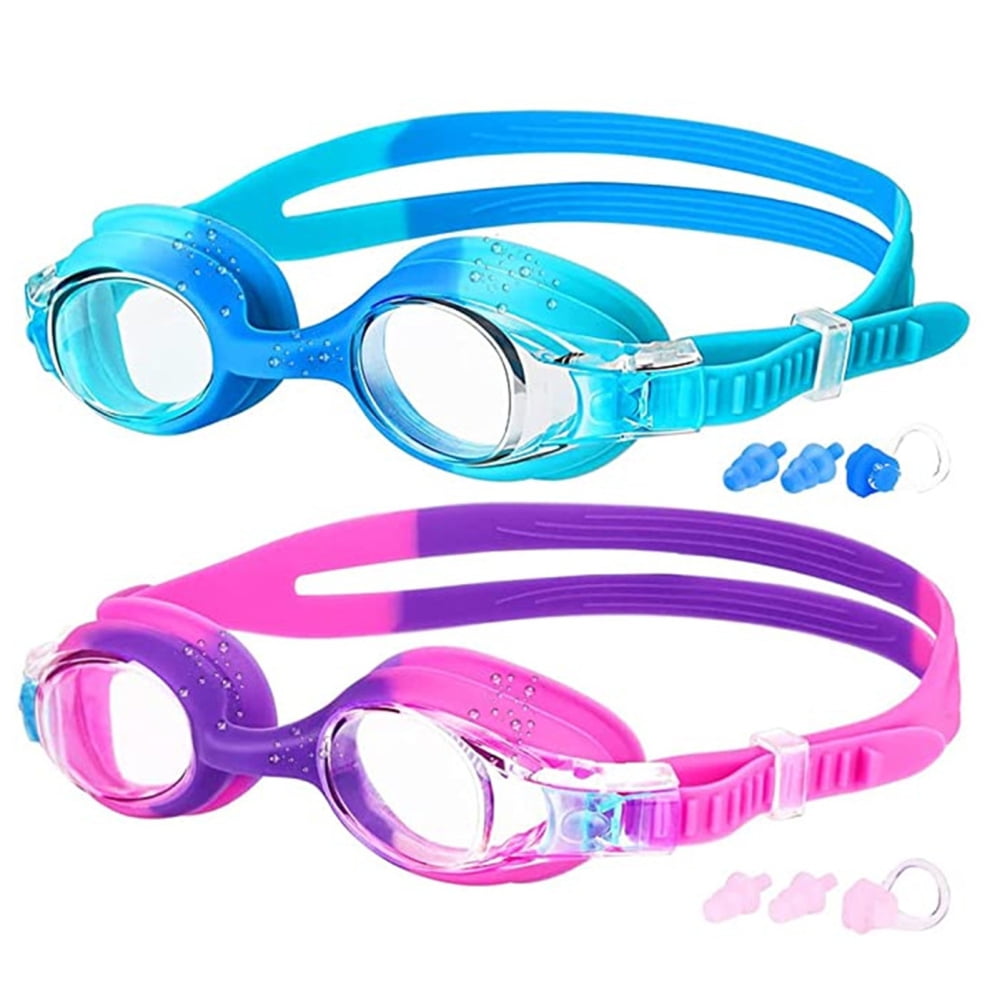 LADAEN Kids Swim Goggles with Pain-Free Strap No Leaking Swimming ...