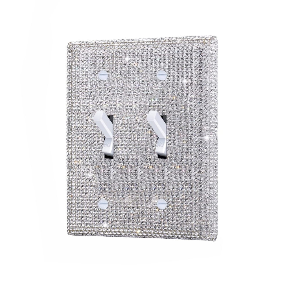 LADAEN Light Switch Cover Bling Outlet Cover Easy To Install Sparkling ...