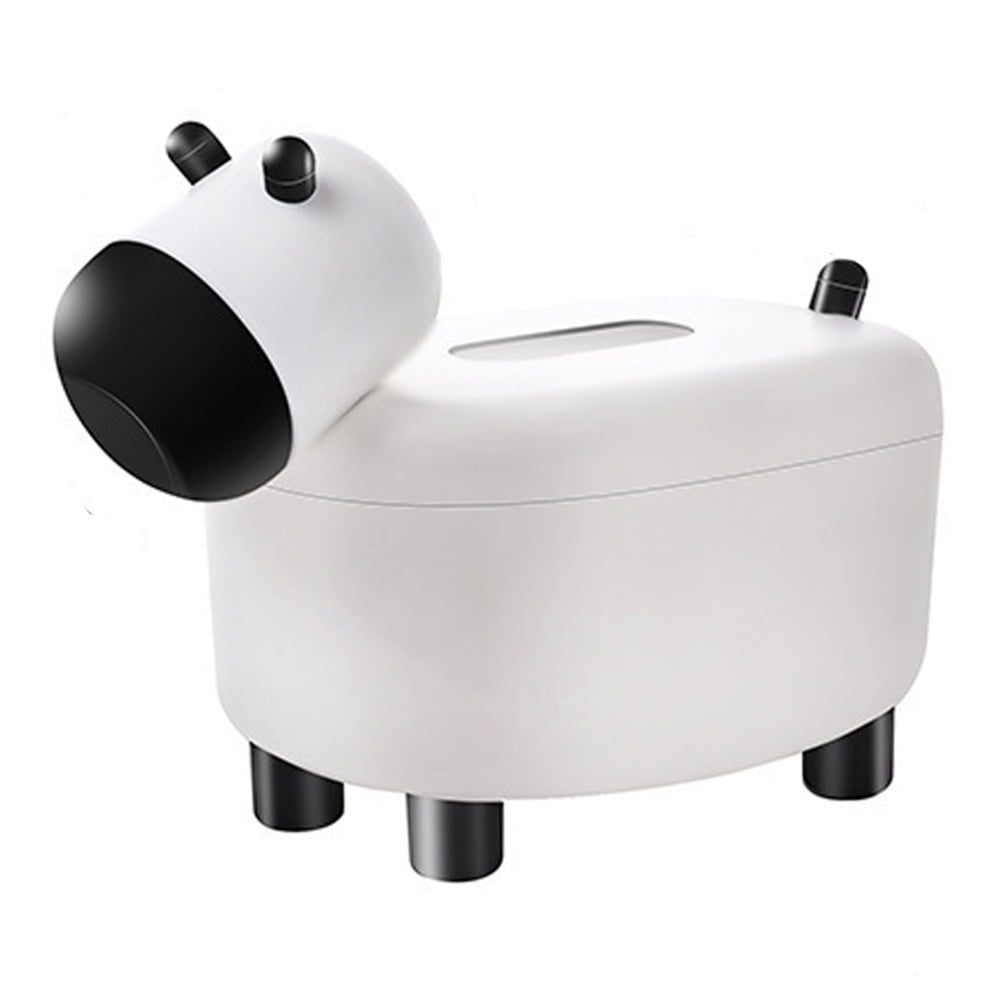 LADAEN Lovely Cow Shape Tissue Box with Toothpick Dispenser Tissue Box ...