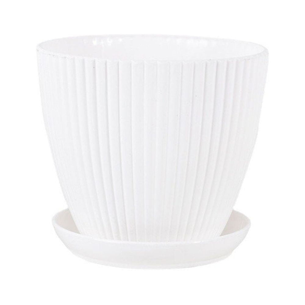 LADAEN Solid Resin Planter Garden Pot with Two Drainage Holes for ...