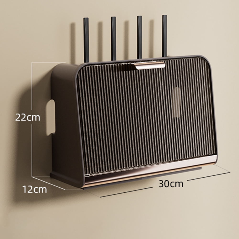 LADAEN Wireless WiFi Router Shelf Storage Box Cable Power Bracket ...