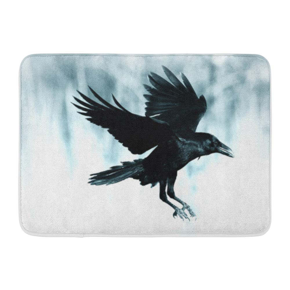 LADDKE Black Raven Flying in Moonlight Scary Creepy Gothic Setting ...