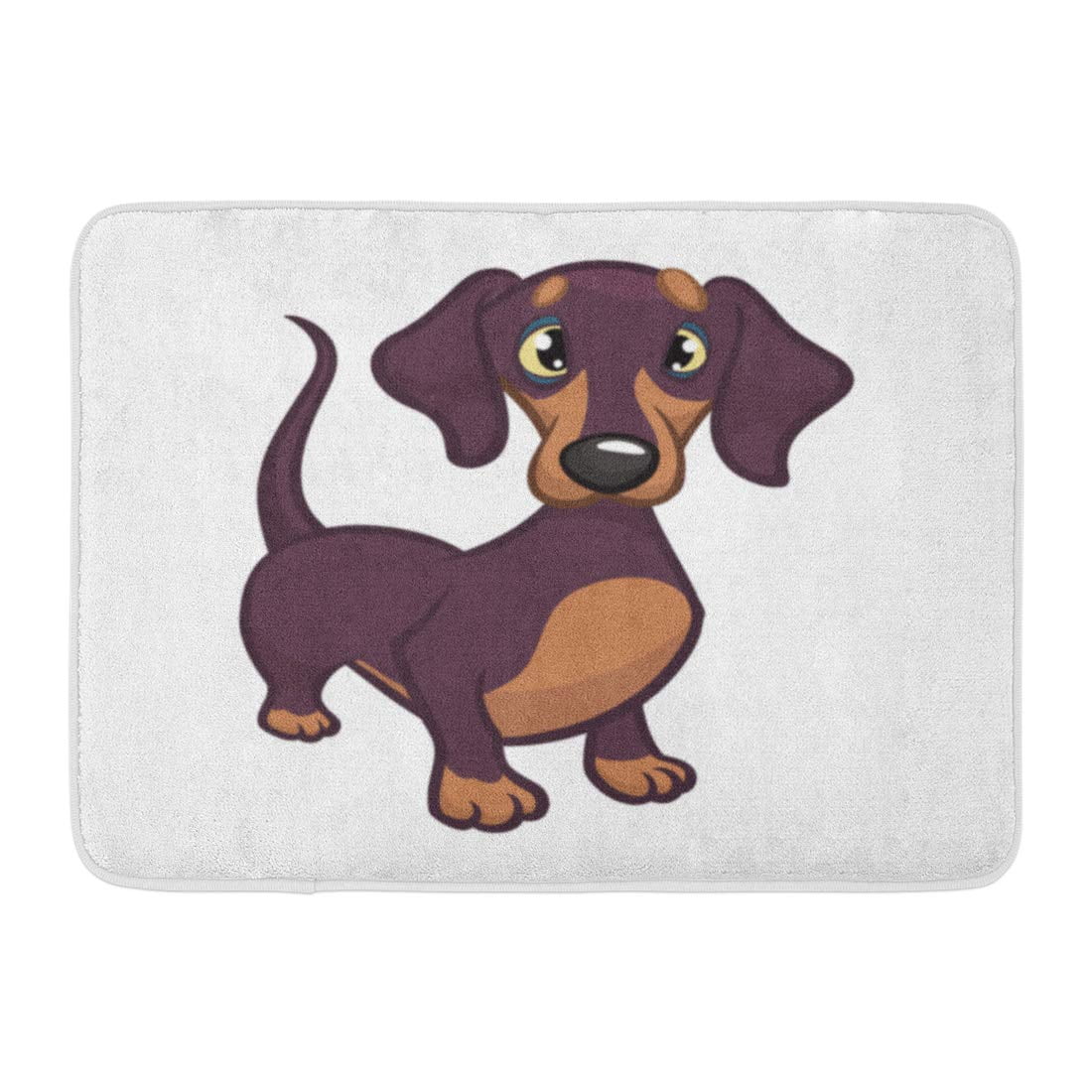 LADDKE Brown Weiner Cartoon of Cute Purebred Dachshund Dog Daschund ...