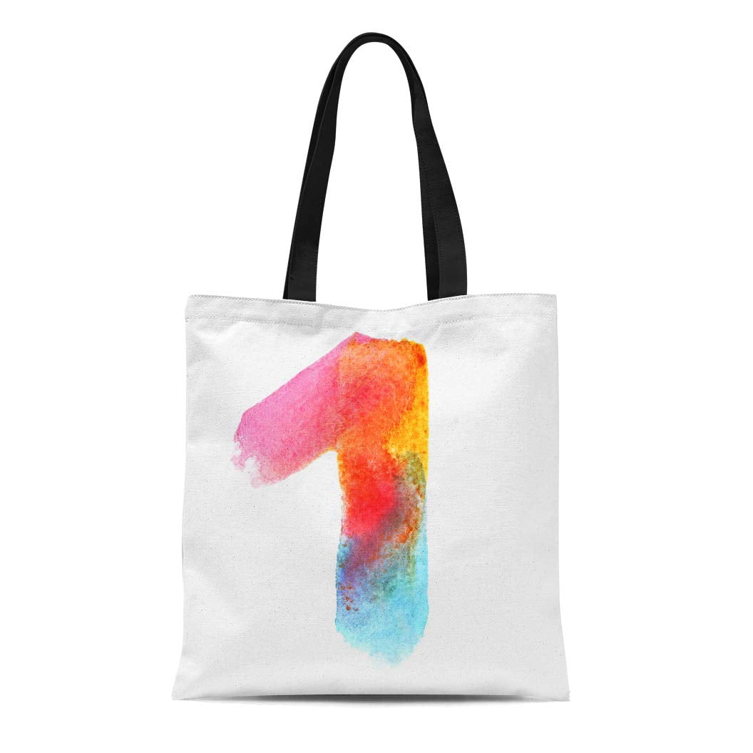 LADDKE Canvas Bag Resuable Tote Grocery Shopping Bags Blue Watercolour ...