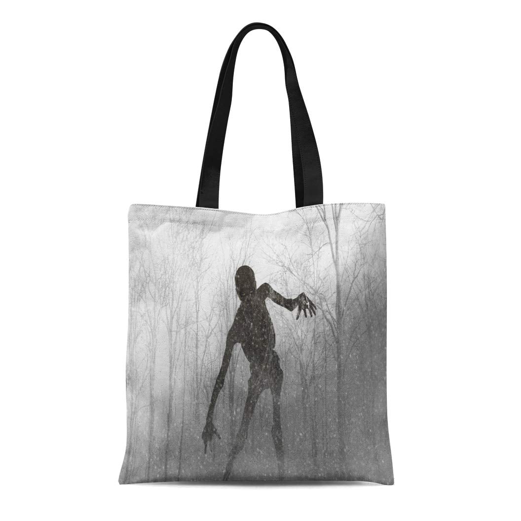 LADDKE Canvas Bag Resuable Tote Grocery Shopping Bags Demon 3D of Scary ...