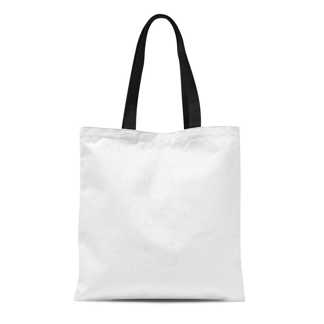 LADDKE Canvas Tote Bag Baggu Custom Letter B Initial Monogram Gu Black ...